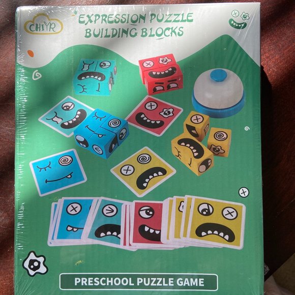 Other | New Chiyr Expressions Matching Block Puzzles Building Cubes Toy ...